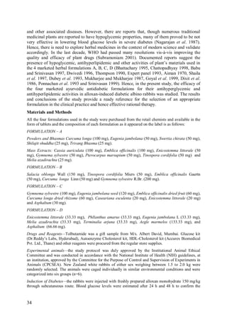 (6)6 sy comparative efficacy of four ayurvedic antidiabetic ...