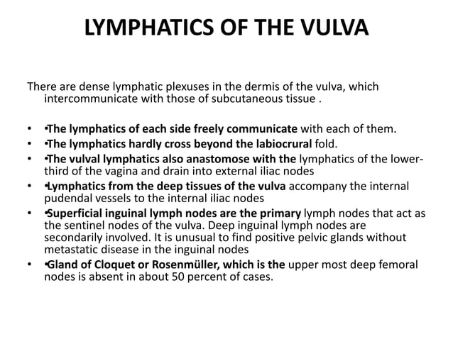 Vulval Ca And Vulval Lymph Ppt