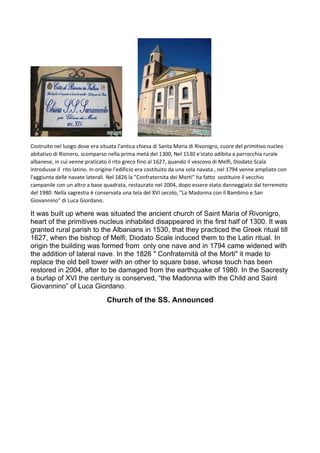 Monumenti e posti interessanti Monuments and places of interest | DOC ...