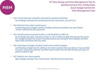 67 Time Saving and Time Management | PPTX