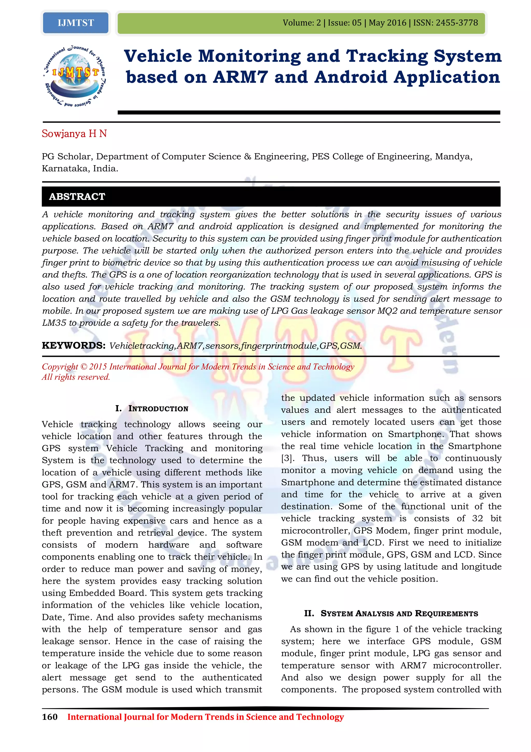 Vehicle Monitoring and Tracking System based on ARM7 and Android ...