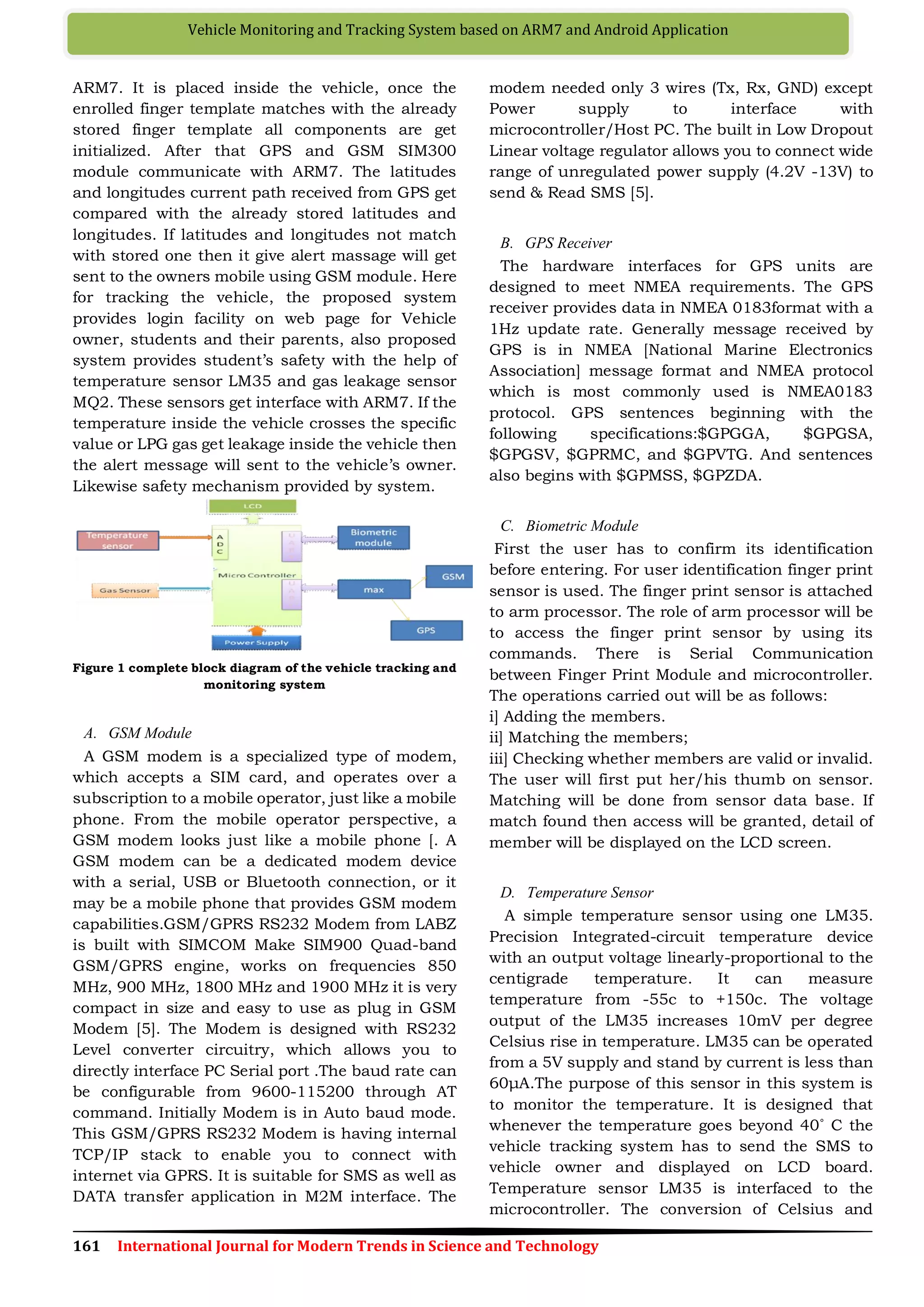 Vehicle Monitoring and Tracking System based on ARM7 and Android ...