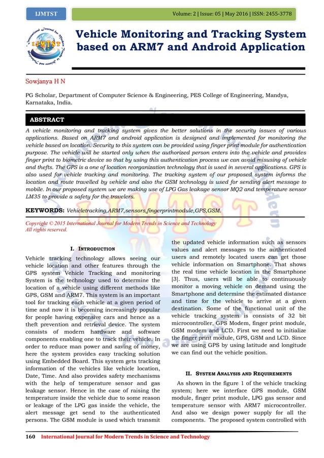 Vehicle Monitoring and Tracking System based on ARM7 and Android ...