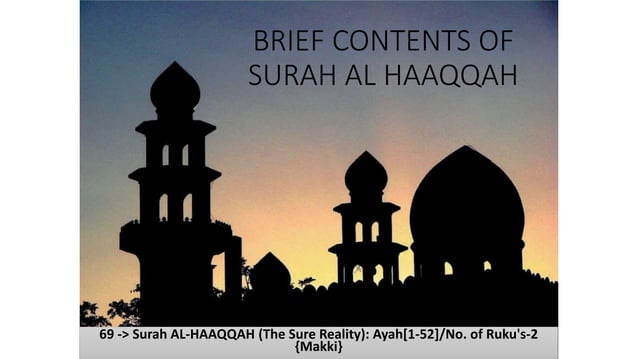 67-71 Contents of Surah Al Mulk - Nuh | PPT