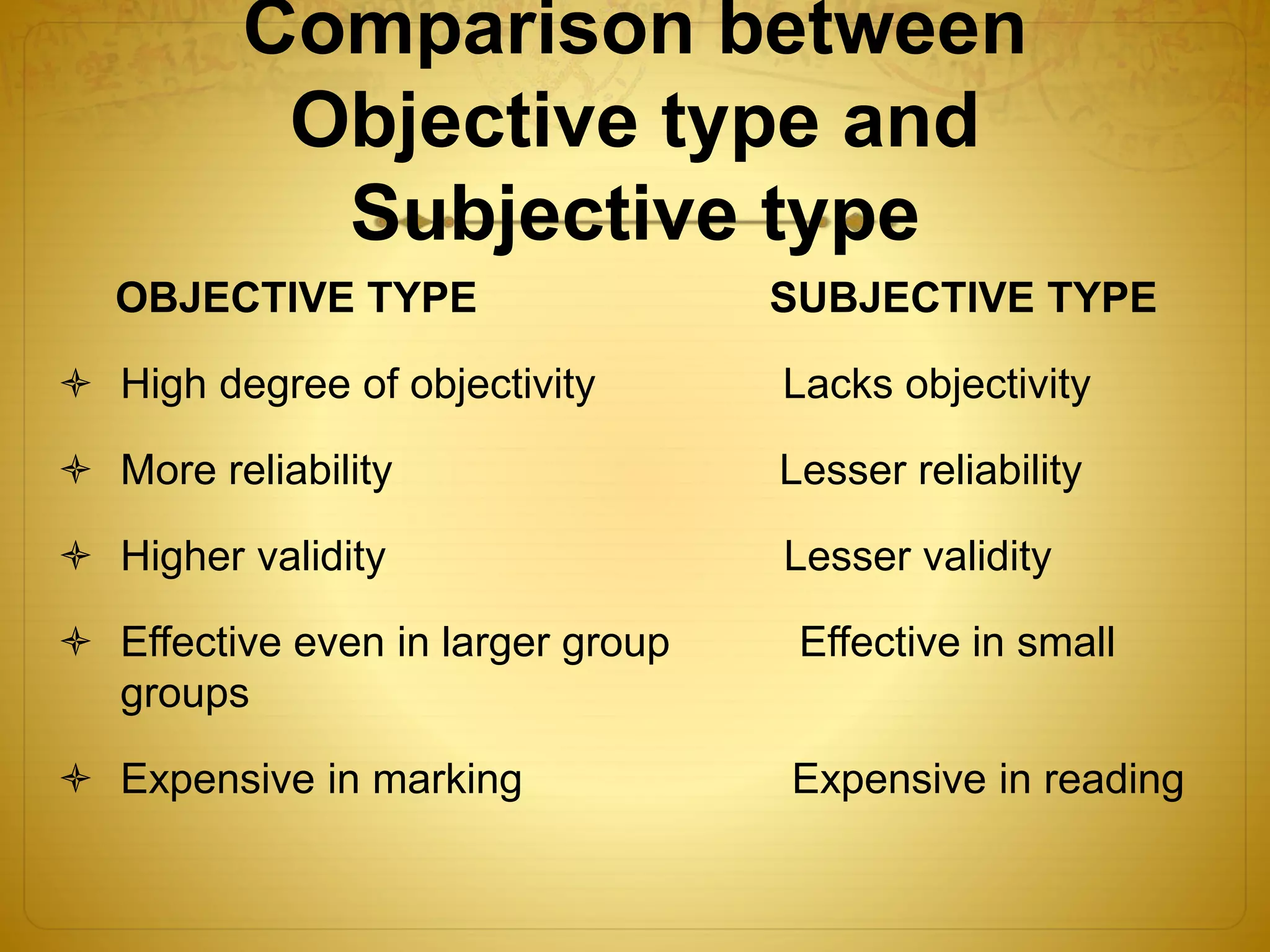 Constructing Objective and Subjective Test | PPTX
