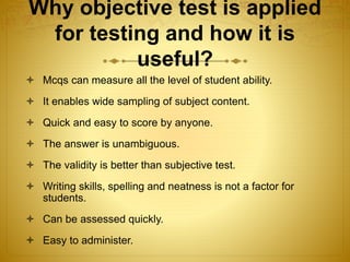 Constructing Objective and Subjective Test | PPTX