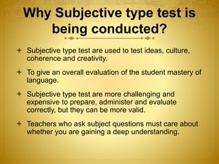 Constructing Objective and Subjective Test | PPTX
