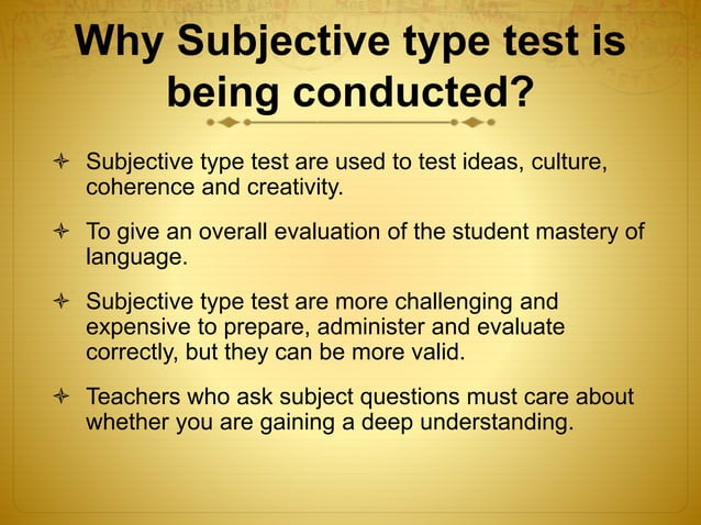 Constructing Objective and Subjective Test | PPTX