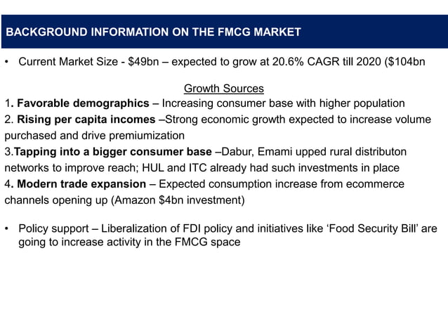 FMCG Presentation PPT format | PPT