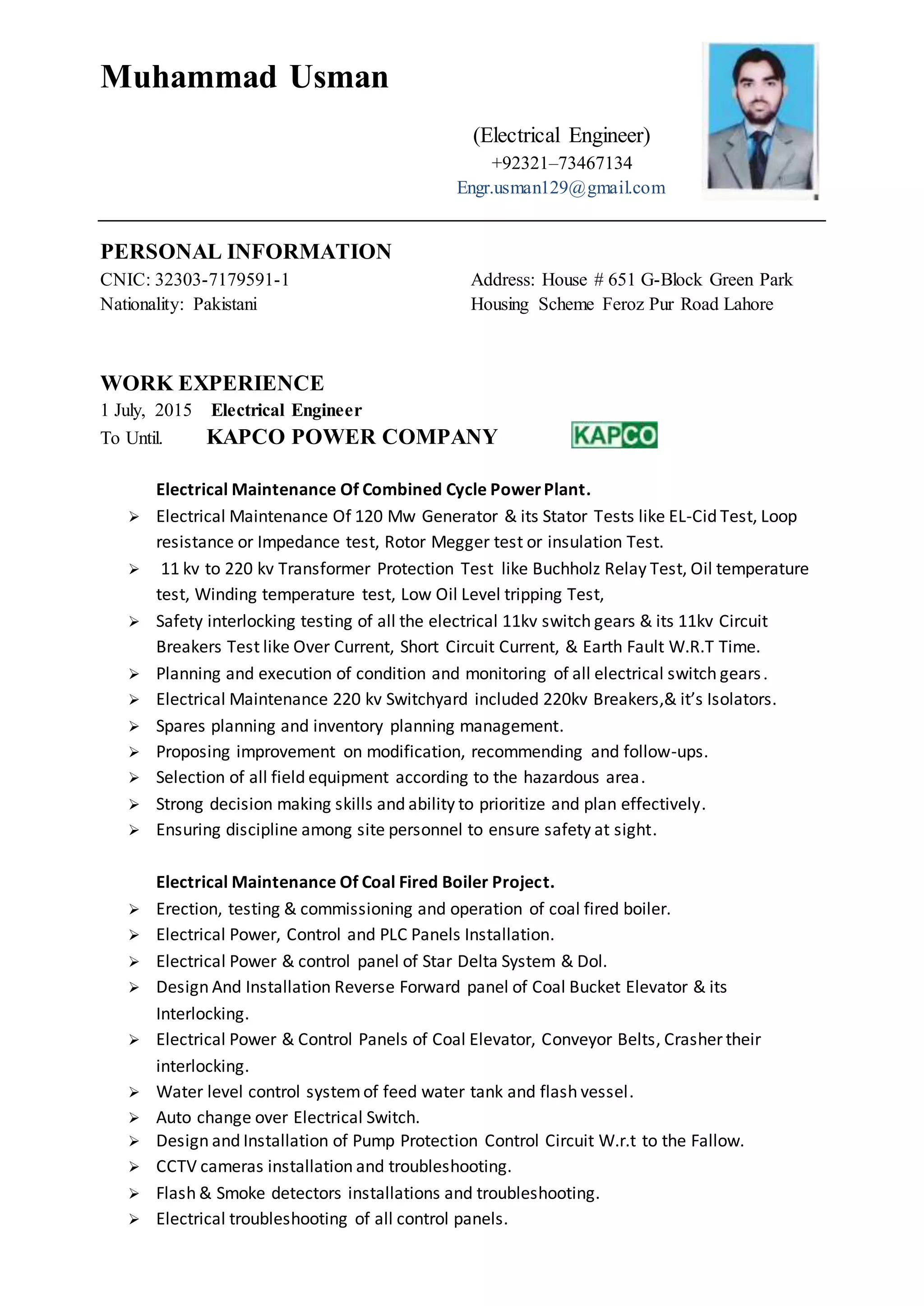 Muhammad Usman Cv Pdf 