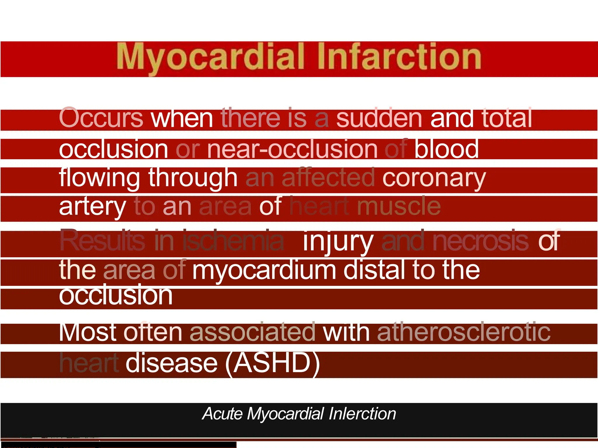 Myocardial Infraction pathology 20130000 | PPT