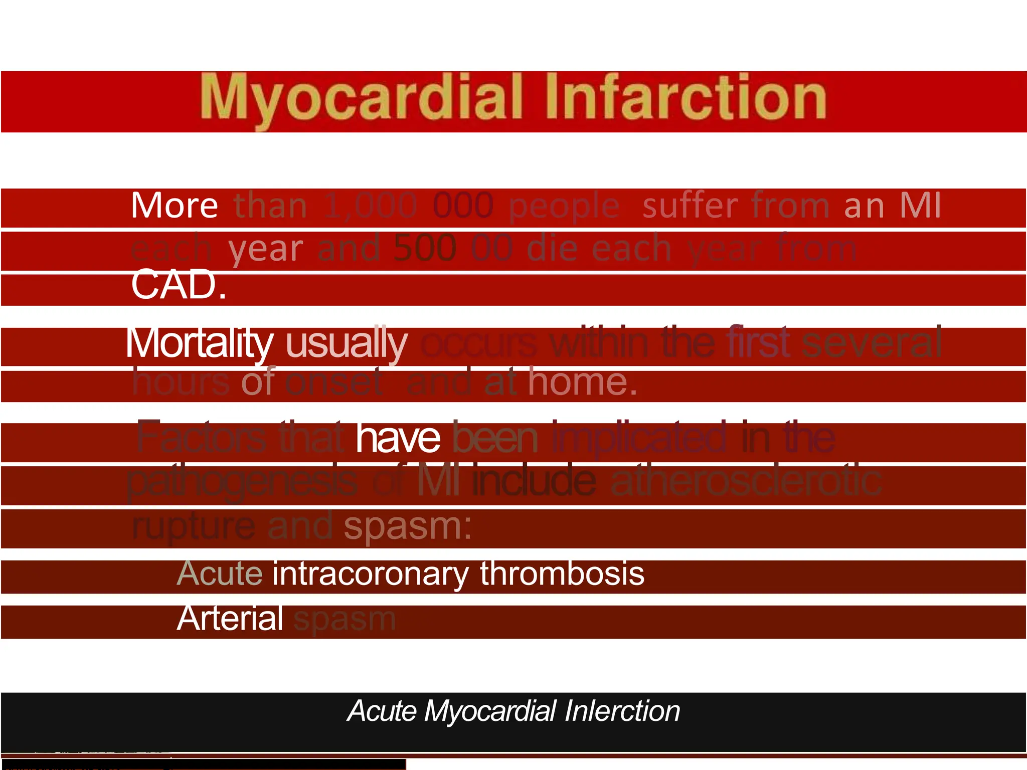 Myocardial Infraction pathology 20130000 | PPT