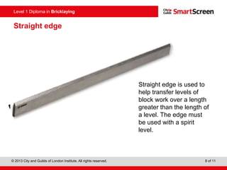 Practical Equipment for Blocklaying | PPTX | Home & Garden
