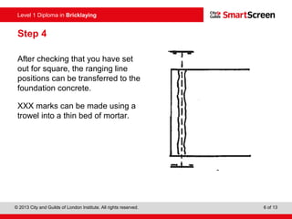 Set Out and Build Masonry Structures | PPT
