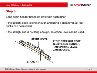 Set Out and Build Masonry Structures | PPT