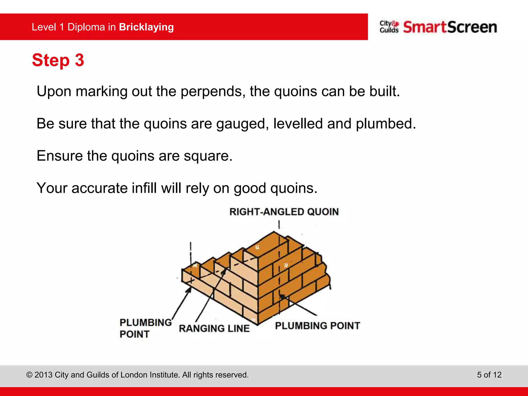Bricklaying: Step by Step | PPTX