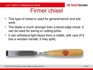 Unit 115: Produce woodworking joints | PPT