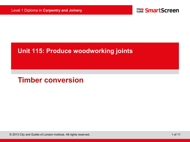 Methods Timber Conversion Carpentry Joinery | PPT