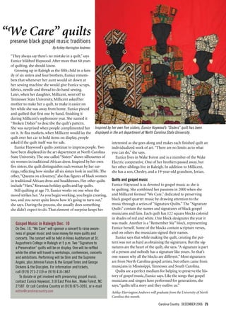 North Carolina Quilting Artist - Eunice Haywood | PDF