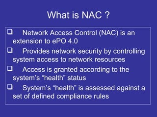 What is NAC | PPT