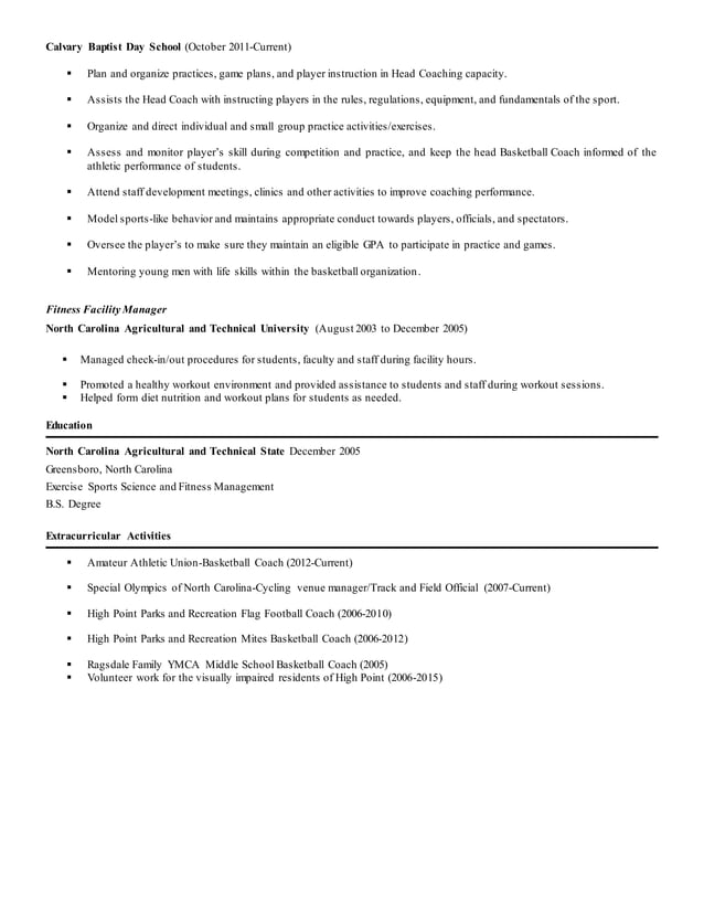 CorysResume2016 | PDF