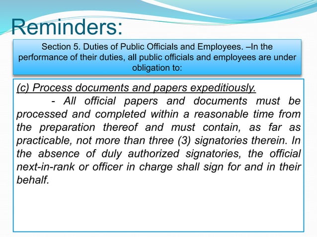 RA 6713 Code of Ethical Standards for Public Officials and Employees in ...