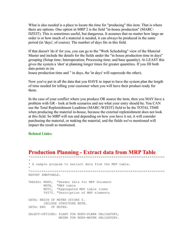 6714600 sap-production-planning-table | PDF