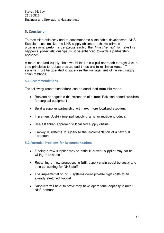 Supply Chain Management Assignment