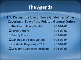THE USE OF FORCE POWERPOINT | PPTX