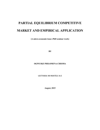 Partial equilibrium study 20--8-15 | PDF