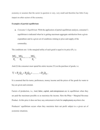 Partial equilibrium study 20--8-15 | PDF