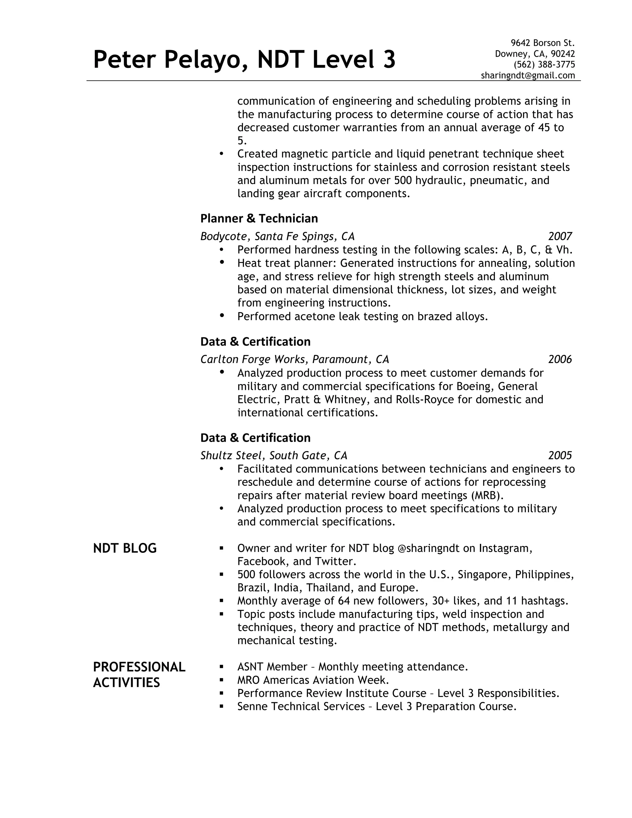 Peter Pelayo Resume | PDF
