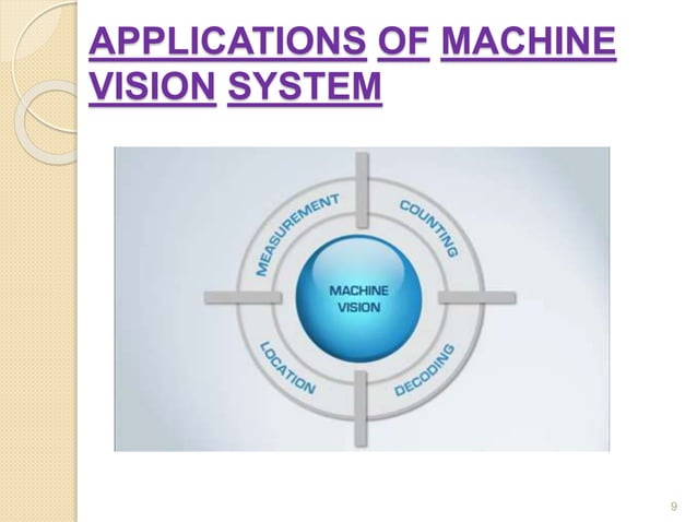 INDUSTRIAL APPLICATION OF MACHINE VISION ppt mrng finl | PPTX