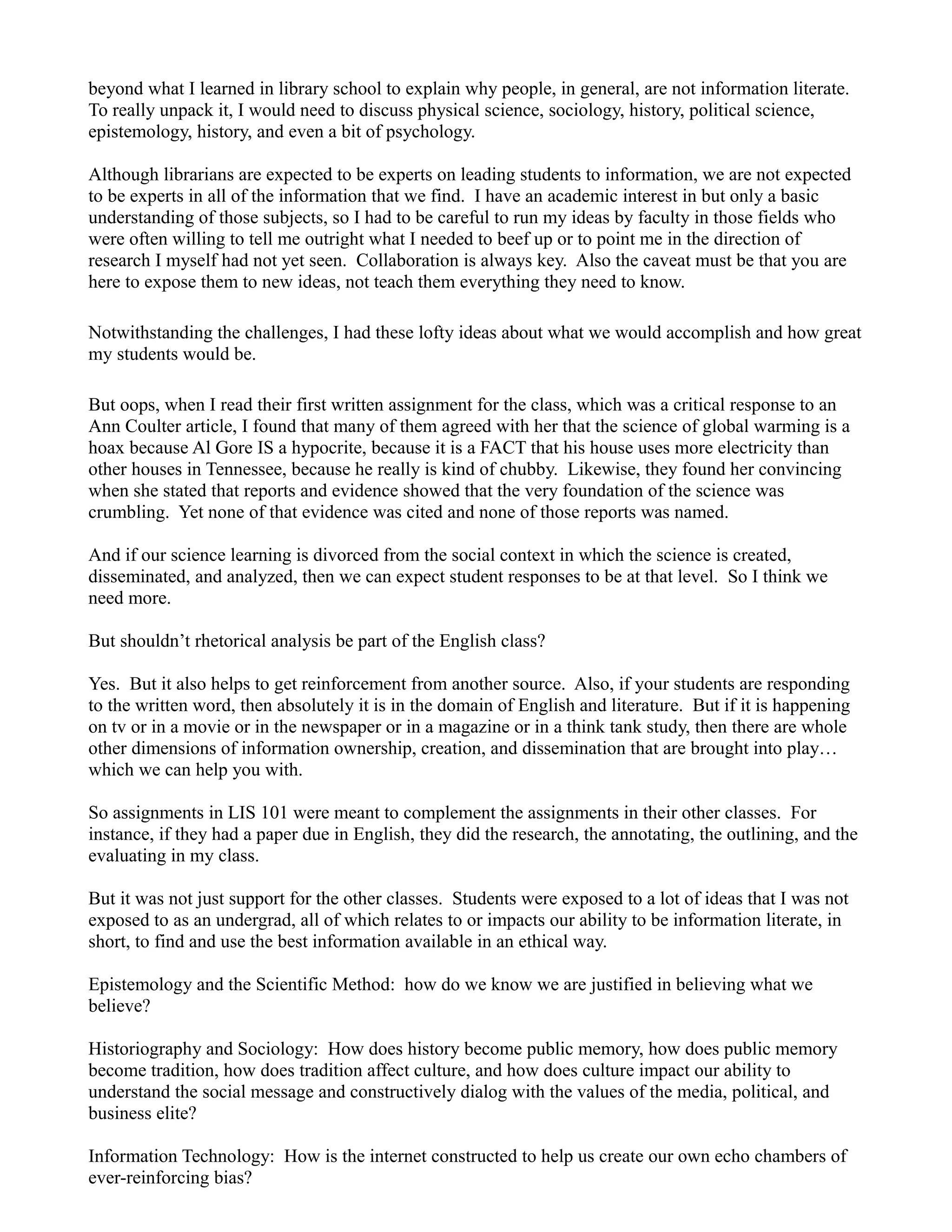 SENCER LIS 101 presentation | DOC