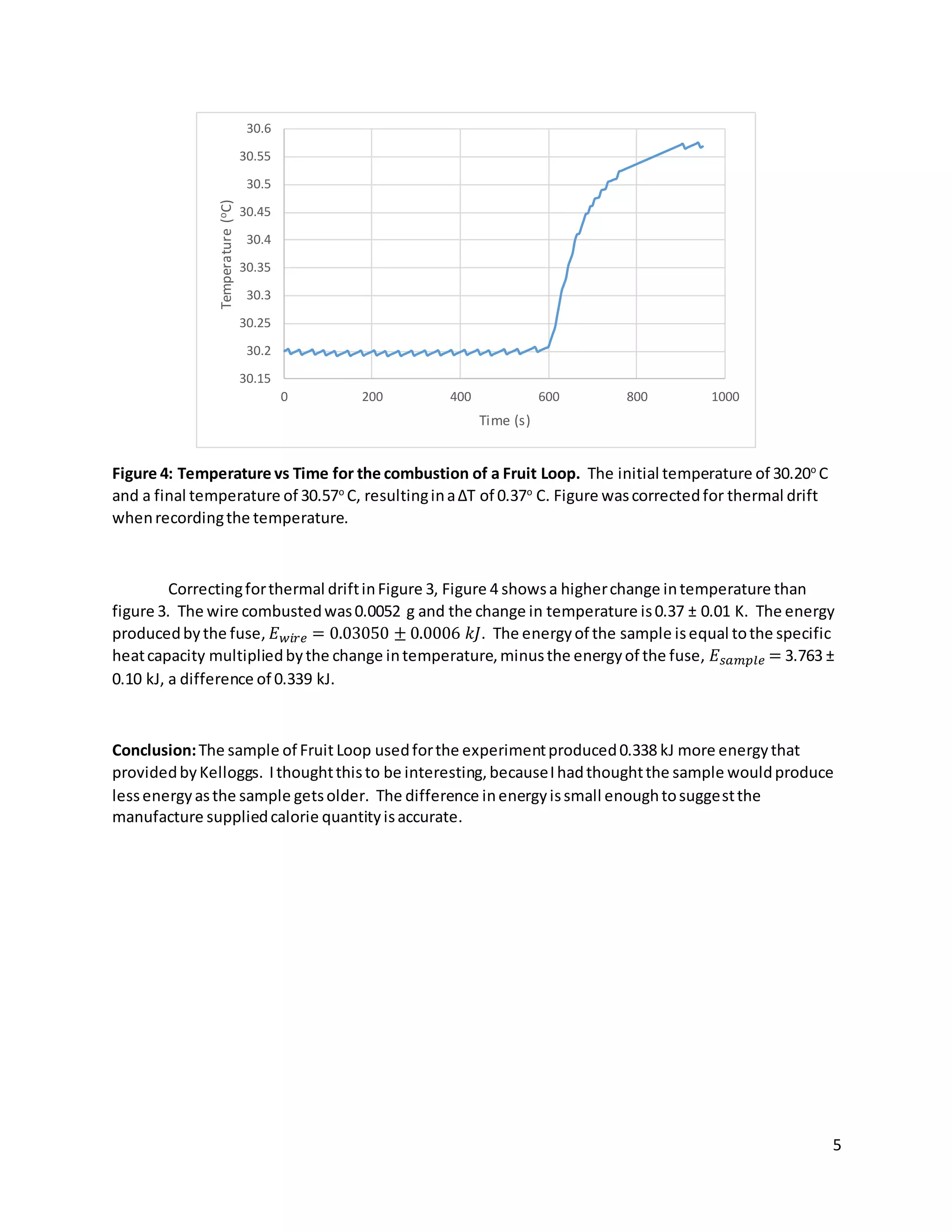 PCHEM Assignment Bomb Calorimetry | DOCX