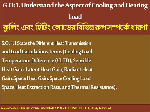 67243- cooling and heating load calculation | PPT