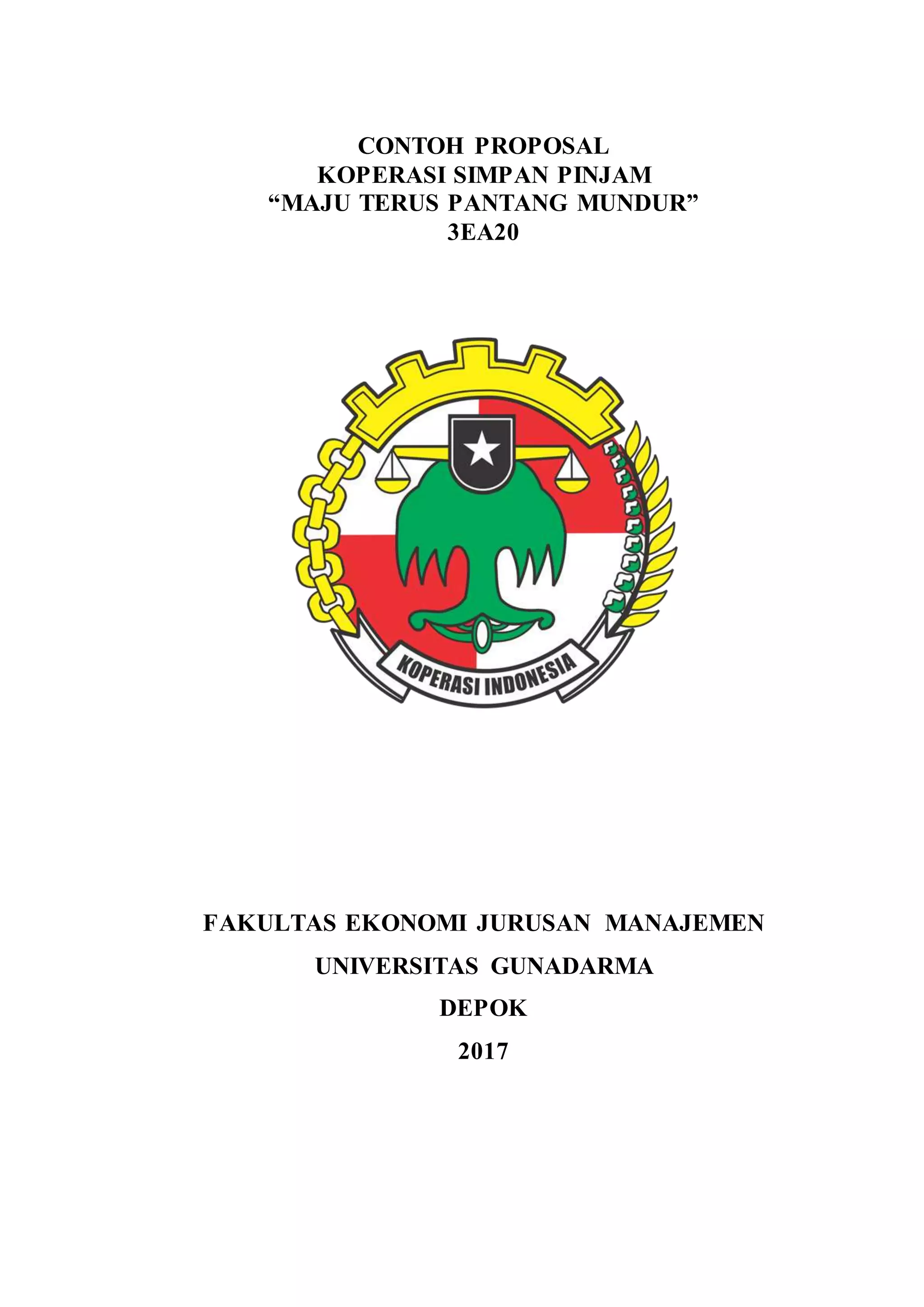 Proposal koperasi simpan pinjam 3 ea20 upload | PDF