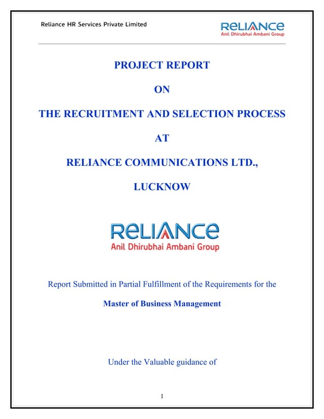 67271548 reliance-project | PDF
