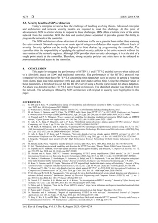 Hypertext transfer protocol performance analysis in traditional and software defined networks ...