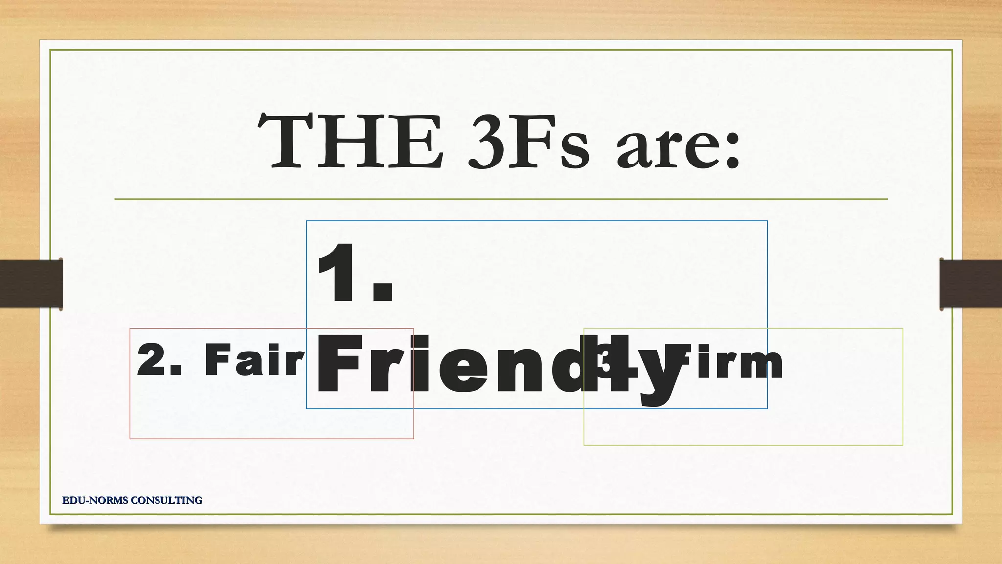 THE PRINCIPLES OF 3Fs_teachers | PPT
