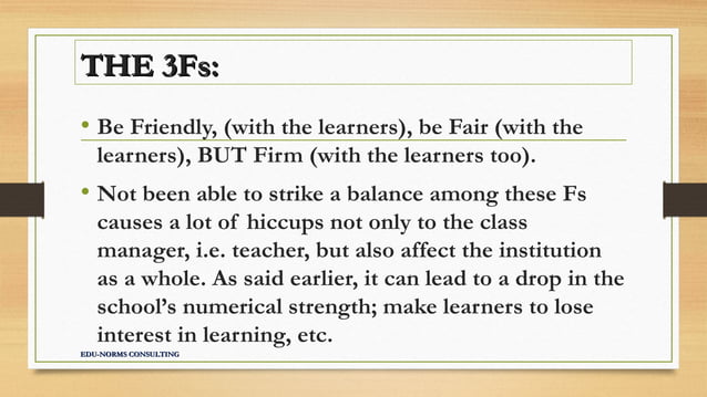 THE PRINCIPLES OF 3Fs_teachers | PPT