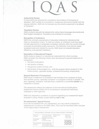 IQAS Certification_Monalisa Seno | PDF