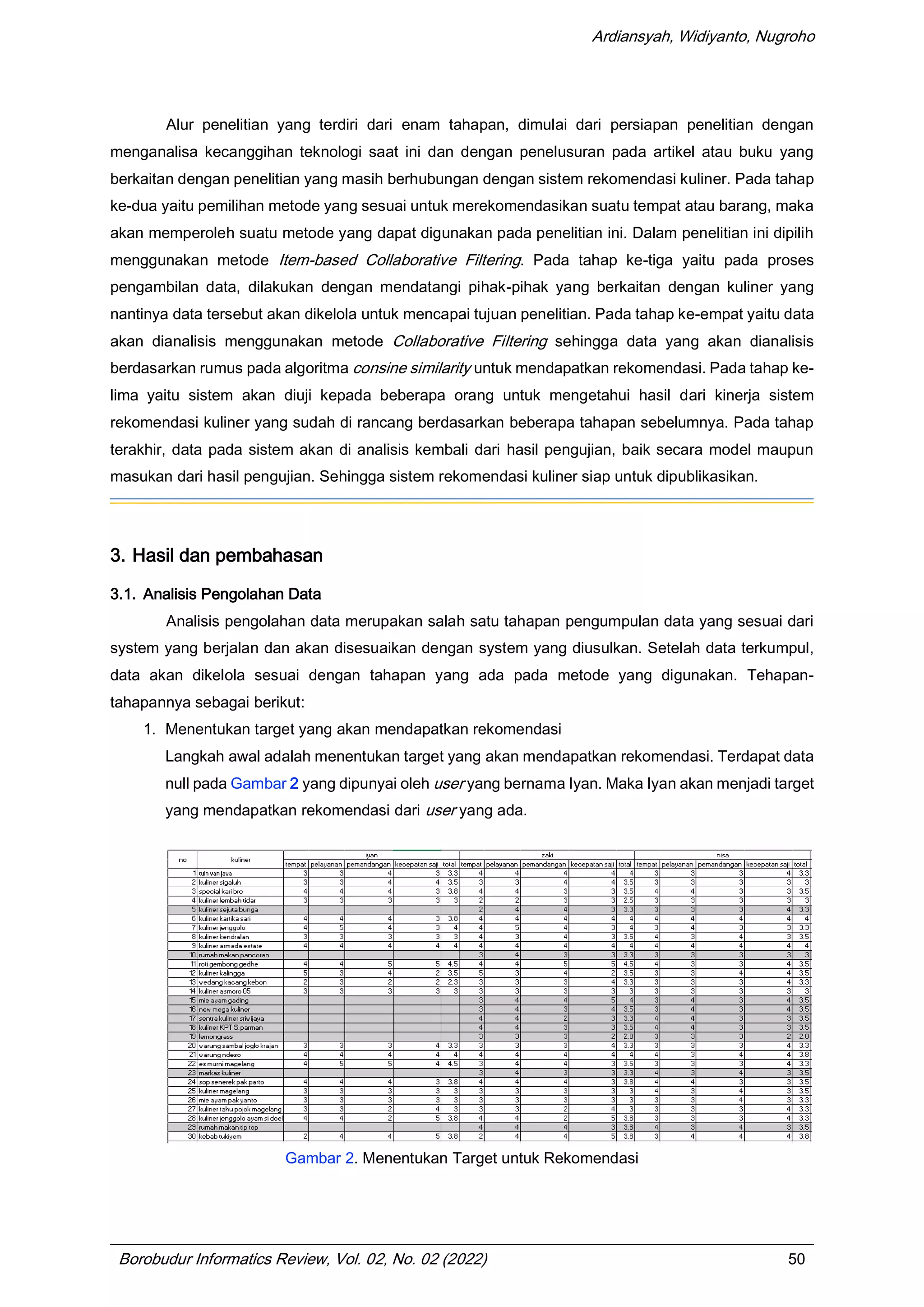 Web Based Culinary Tourism Recommendation System Pdf