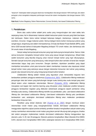 Web-based culinary tourism recommendation system | PDF