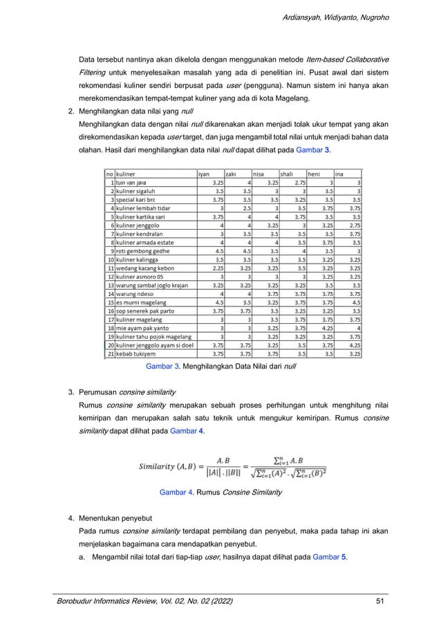 Web Based Culinary Tourism Recommendation System Pdf