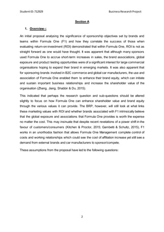 BRP - Formula One marketing feasibility | DOCX