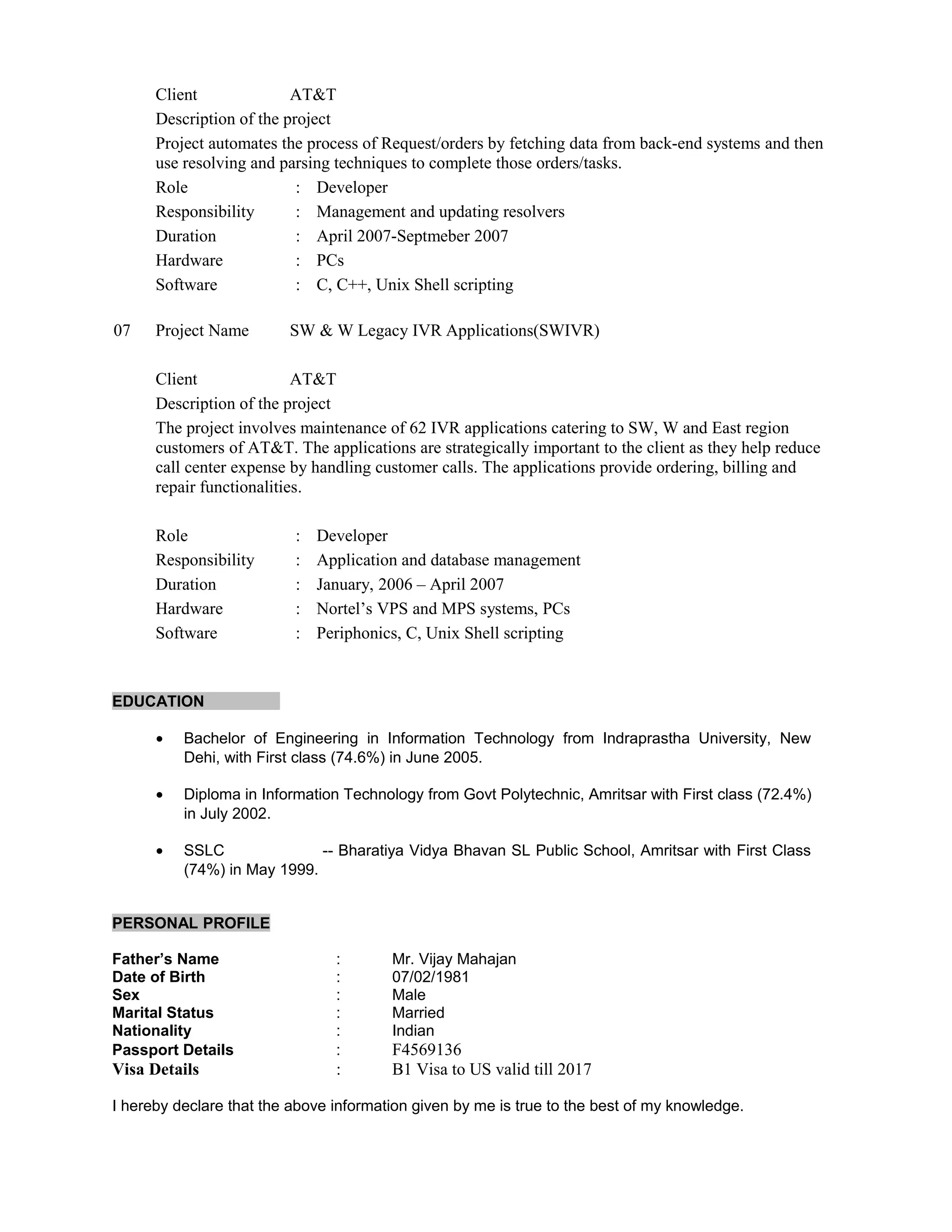 Resume_Vinayak_Mahajan | PDF