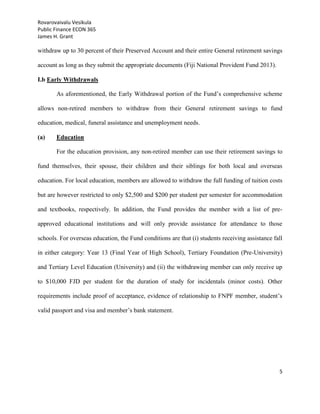 Fiji National Provident Fund Reforms | PDF
