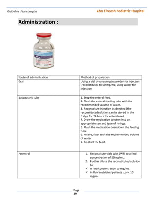 vancomycin protocol | PDF