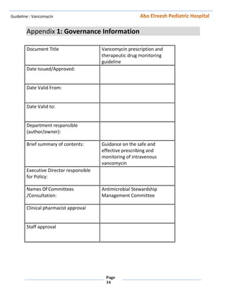 vancomycin protocol | PDF